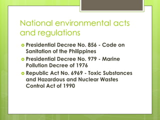 Environmental acts and regulations | PPT