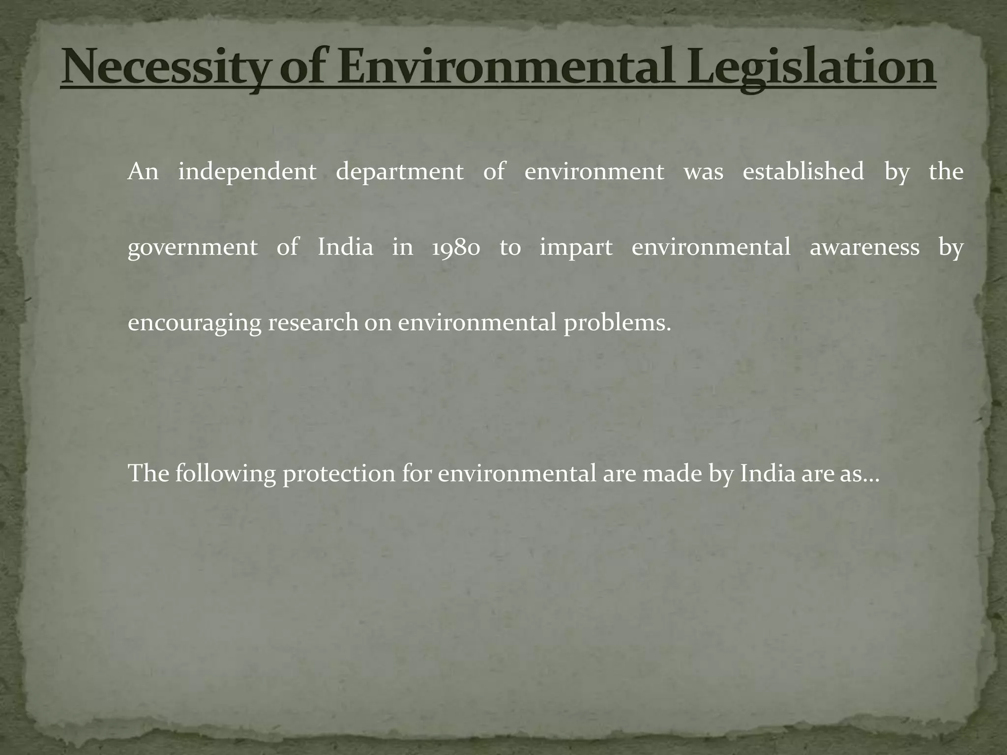 Environmental acts and regulations | PPTX