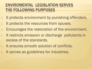 Environmental acts and regulations | PPTX