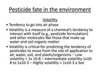 Environmental alteration of pesticides | PPTX