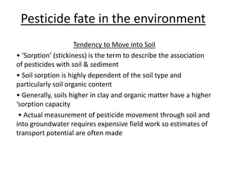 Environmental alteration of pesticides | PPTX