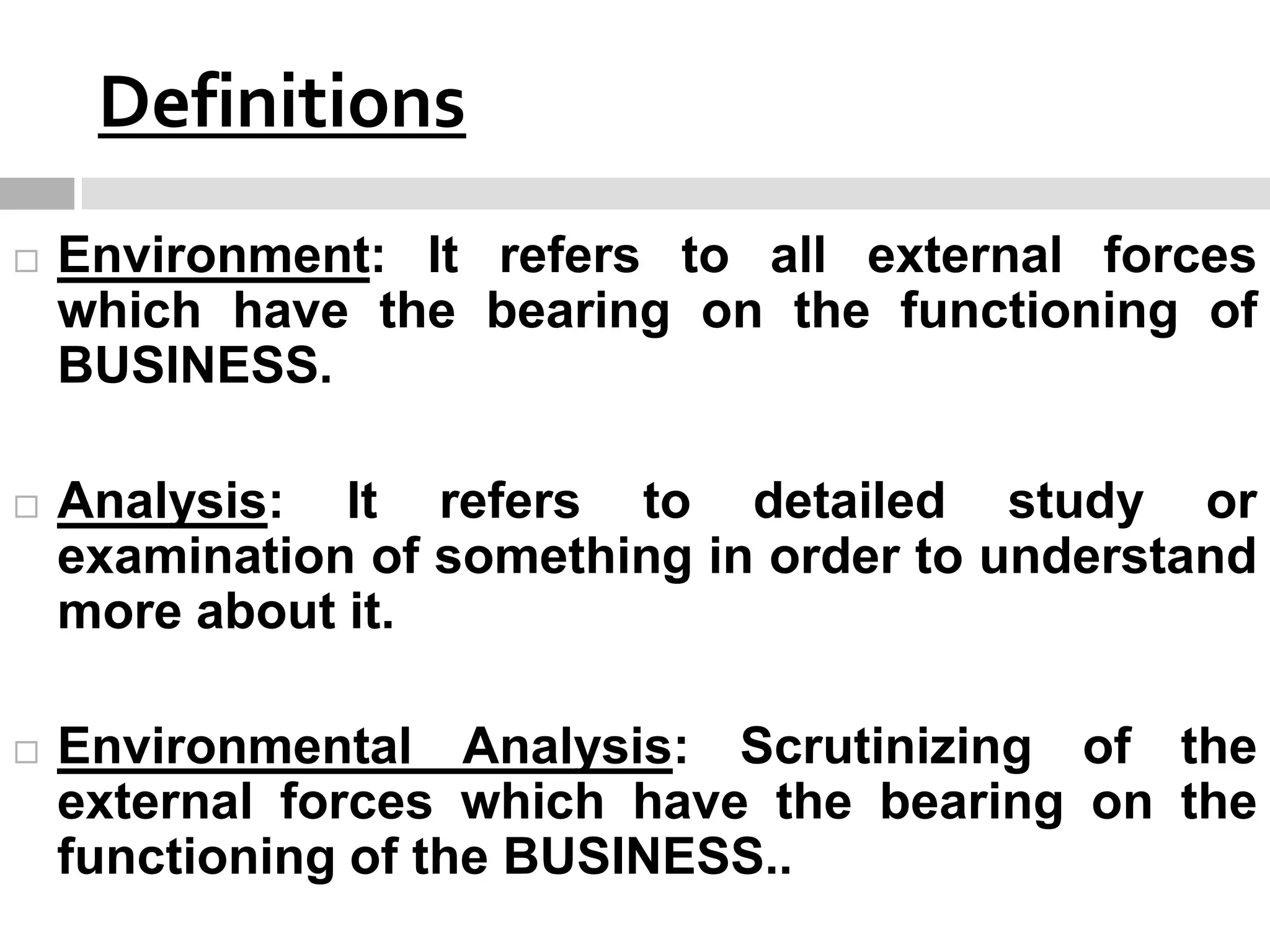 Environmental analysis | PPTX