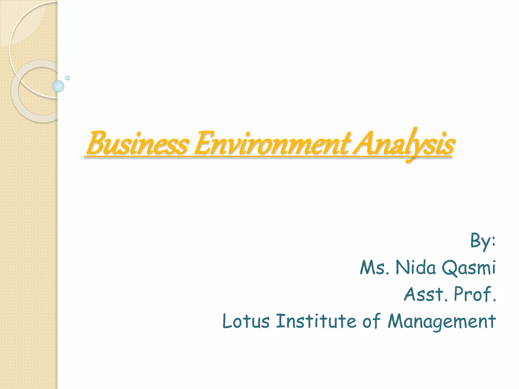 Environmental analysis | PPTX