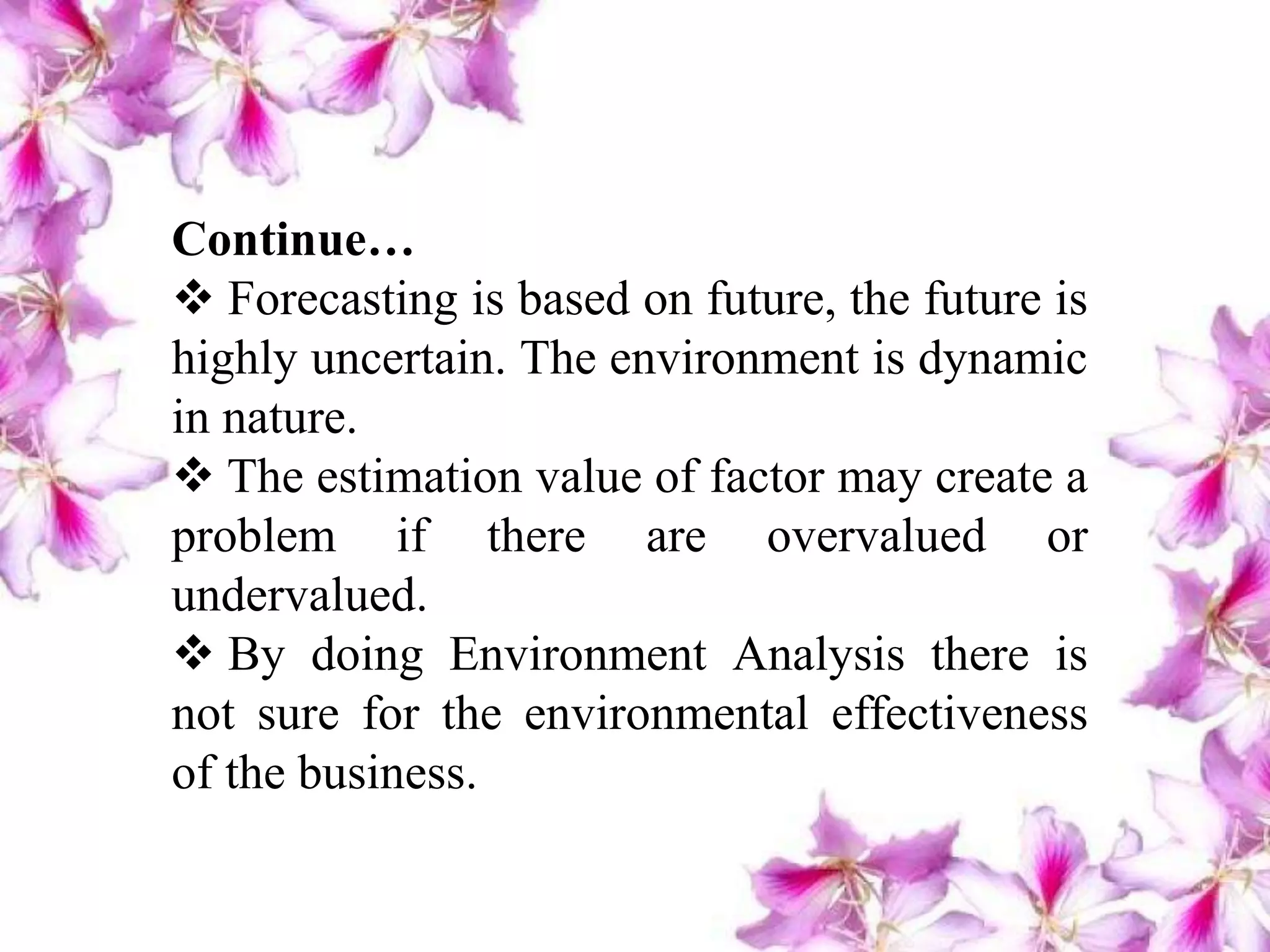 Benefits and Limitations Environmental Analysis | PPT