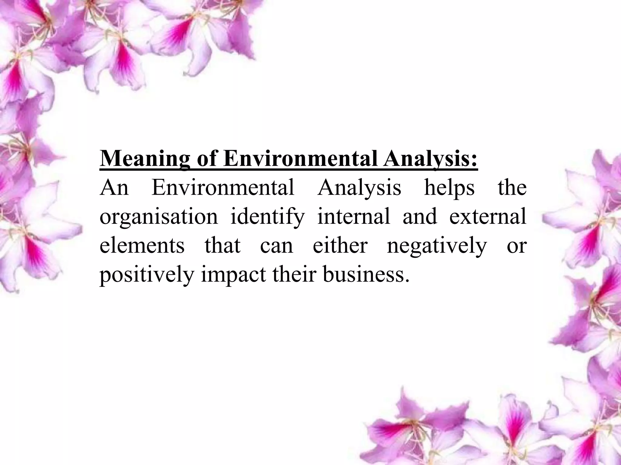 Benefits and Limitations Environmental Analysis | PPT