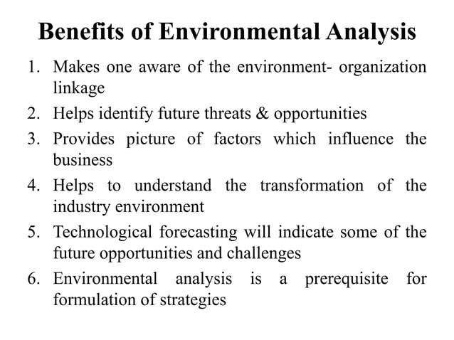 Environmental analysis and forecasting | PPTX | Environmental Services Industry | Industries