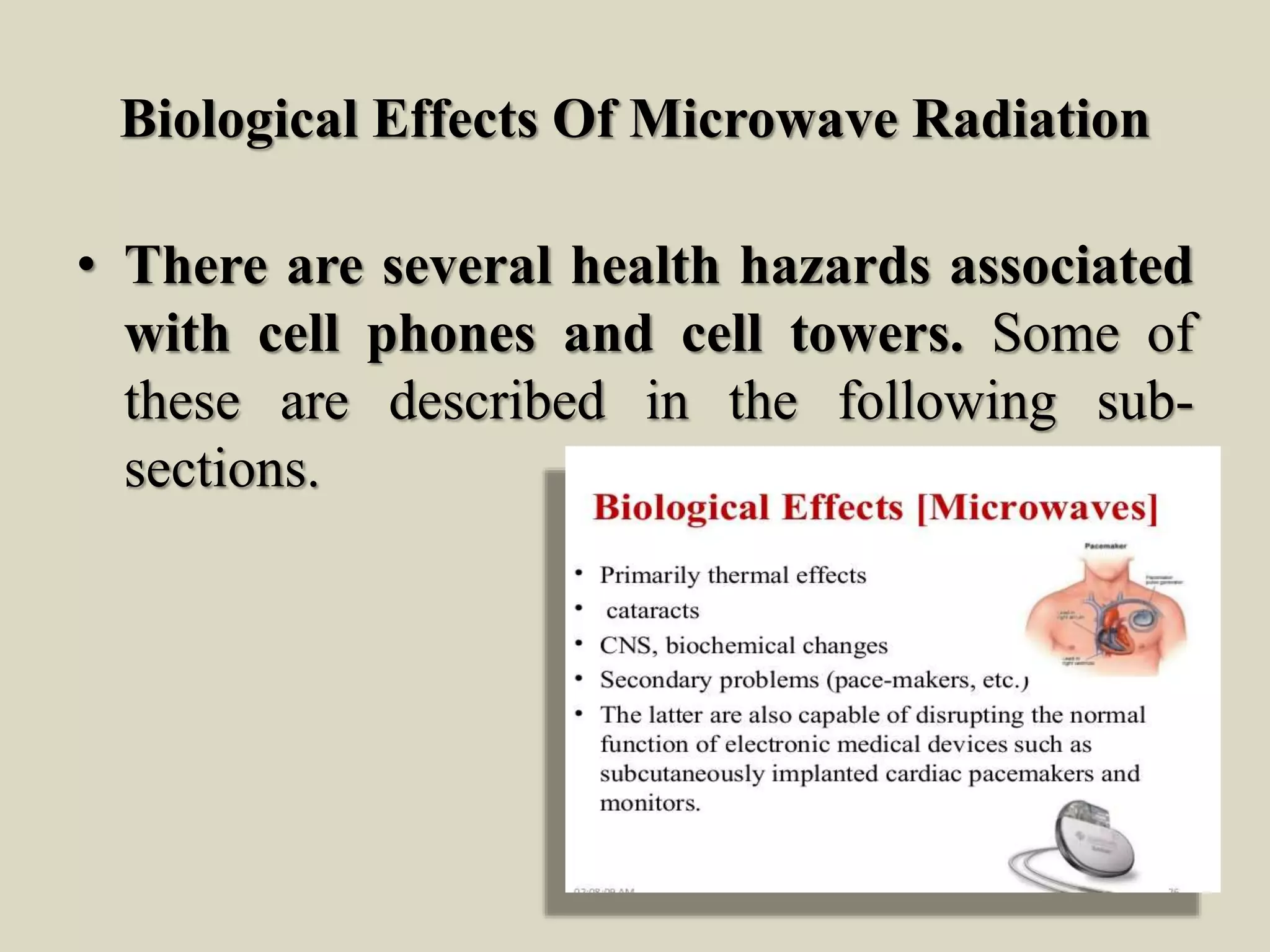 Environmental & Biological Effects of Cell Tower Radiation | PPTX