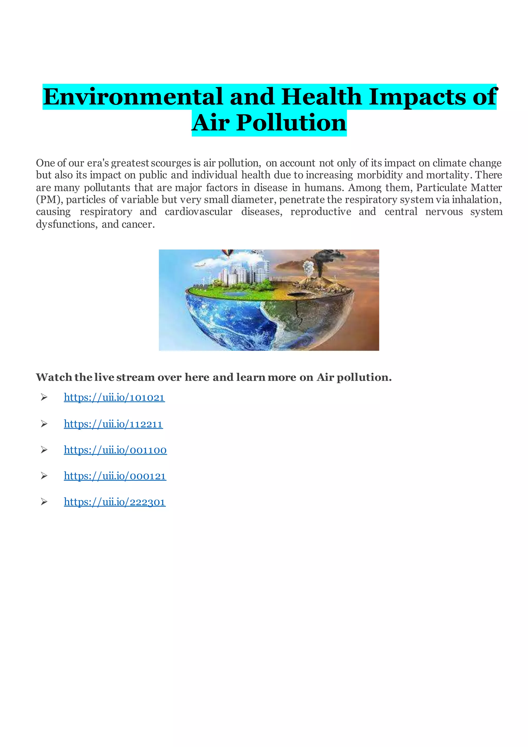 Environmental and health impacts of air pollution | DOCX
