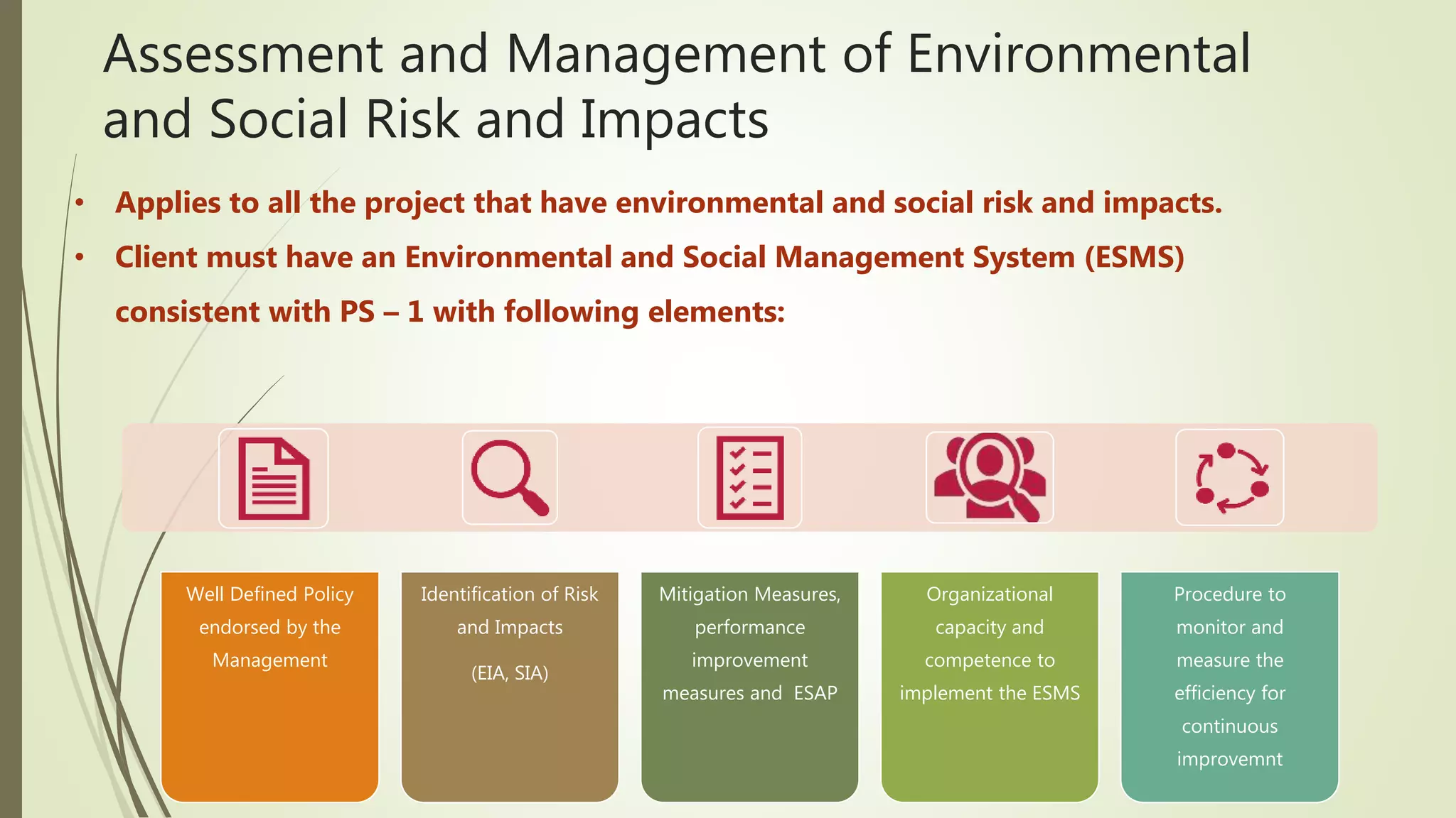 Environmental and social due diligence | PPTX