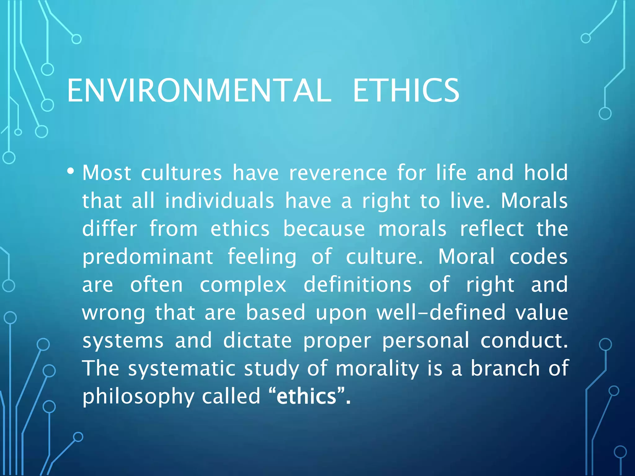 Environmental and social ethics | PPTX