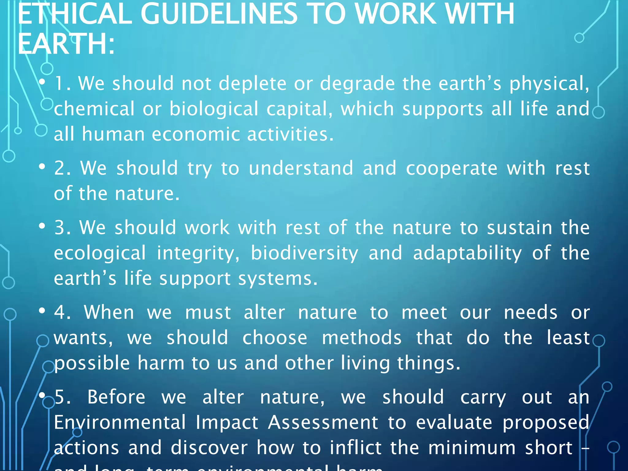 Environmental and social ethics | PPTX