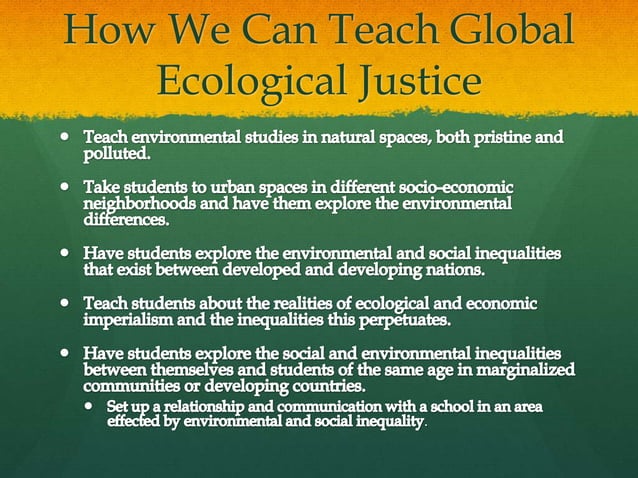 Environmental and Social Justice in Education | PPTX