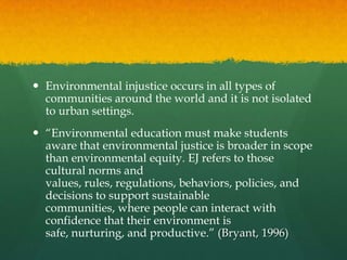 Environmental and Social Justice in Education | PPTX