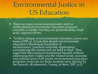 Environmental and Social Justice in Education | PPTX