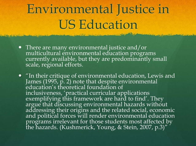 Environmental and Social Justice in Education | PPT