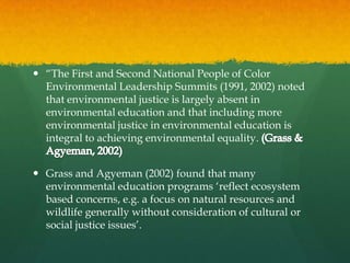 Environmental and Social Justice in Education | PPTX