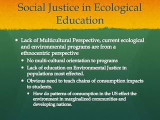 Environmental and Social Justice in Education | PPTX