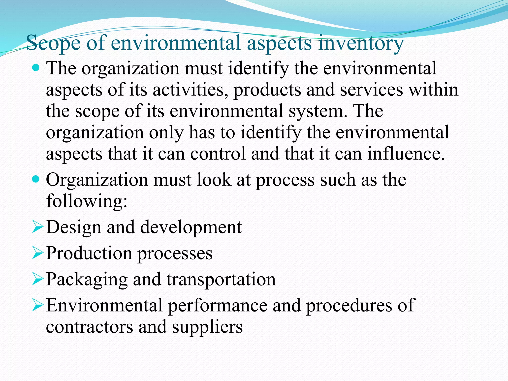 Environmental aspects and impacts | PPTX