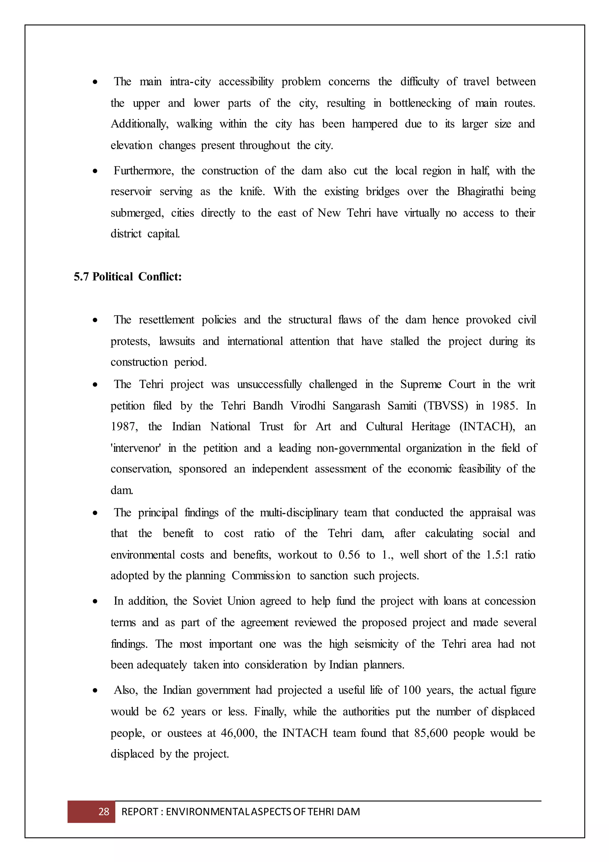 Environmental aspects tehri dam final | DOCX