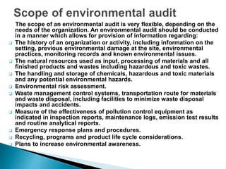 Environmental Audit | PPTX