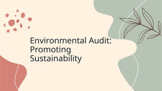 Environmental Audit presentation from student | PPTX