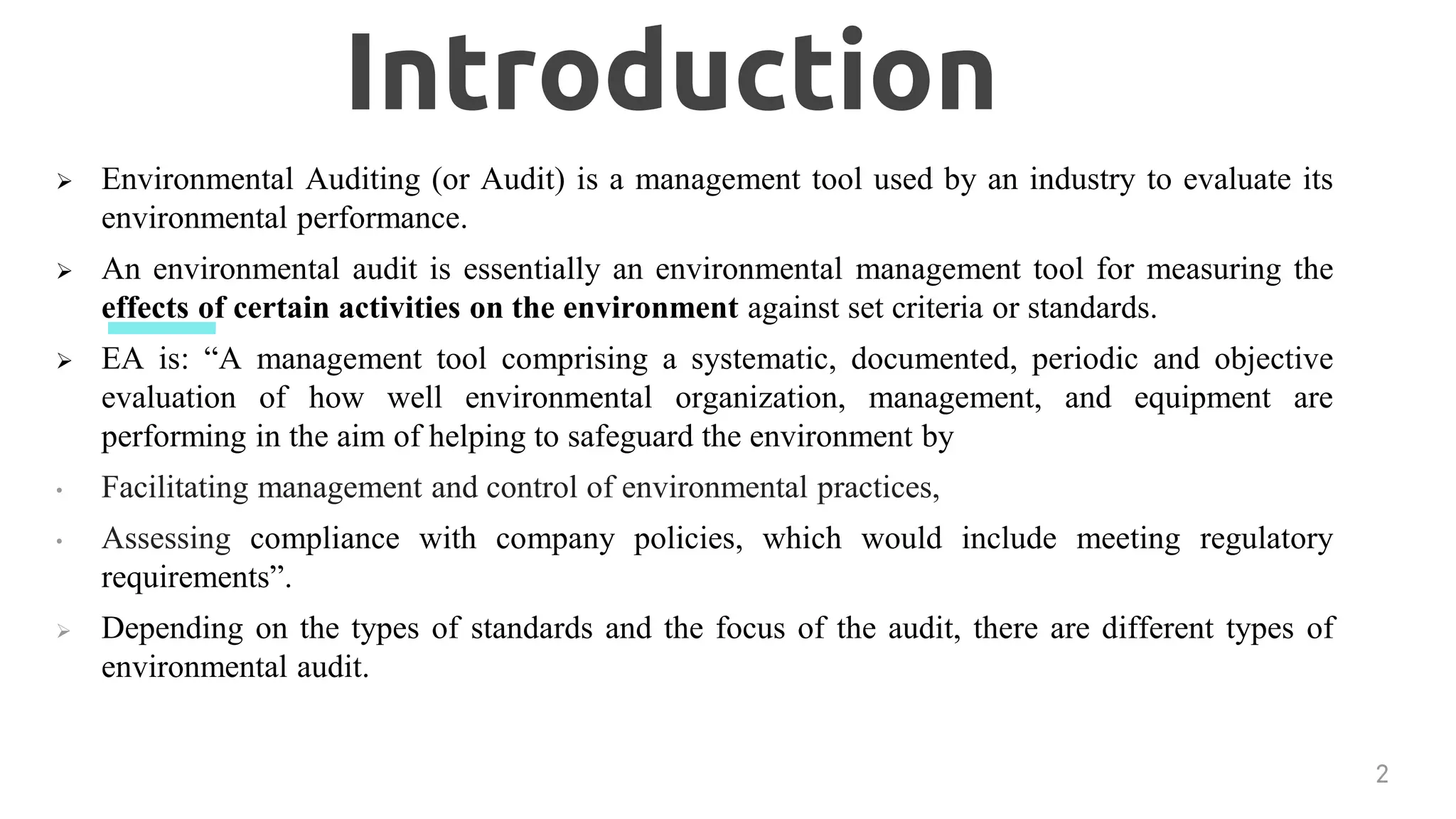 Environmental Audit | PPTX