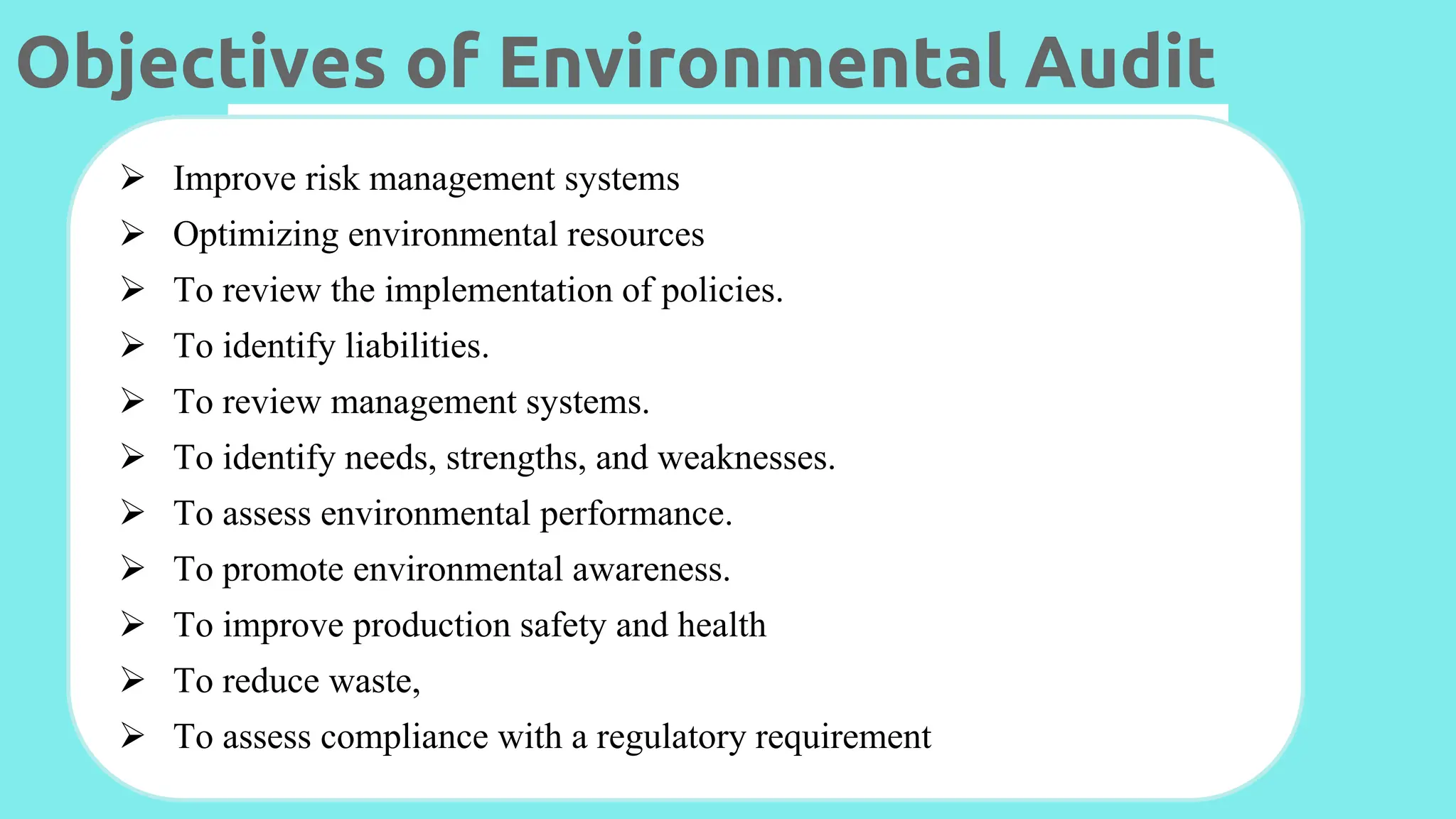 Environmental Audit | PPTX