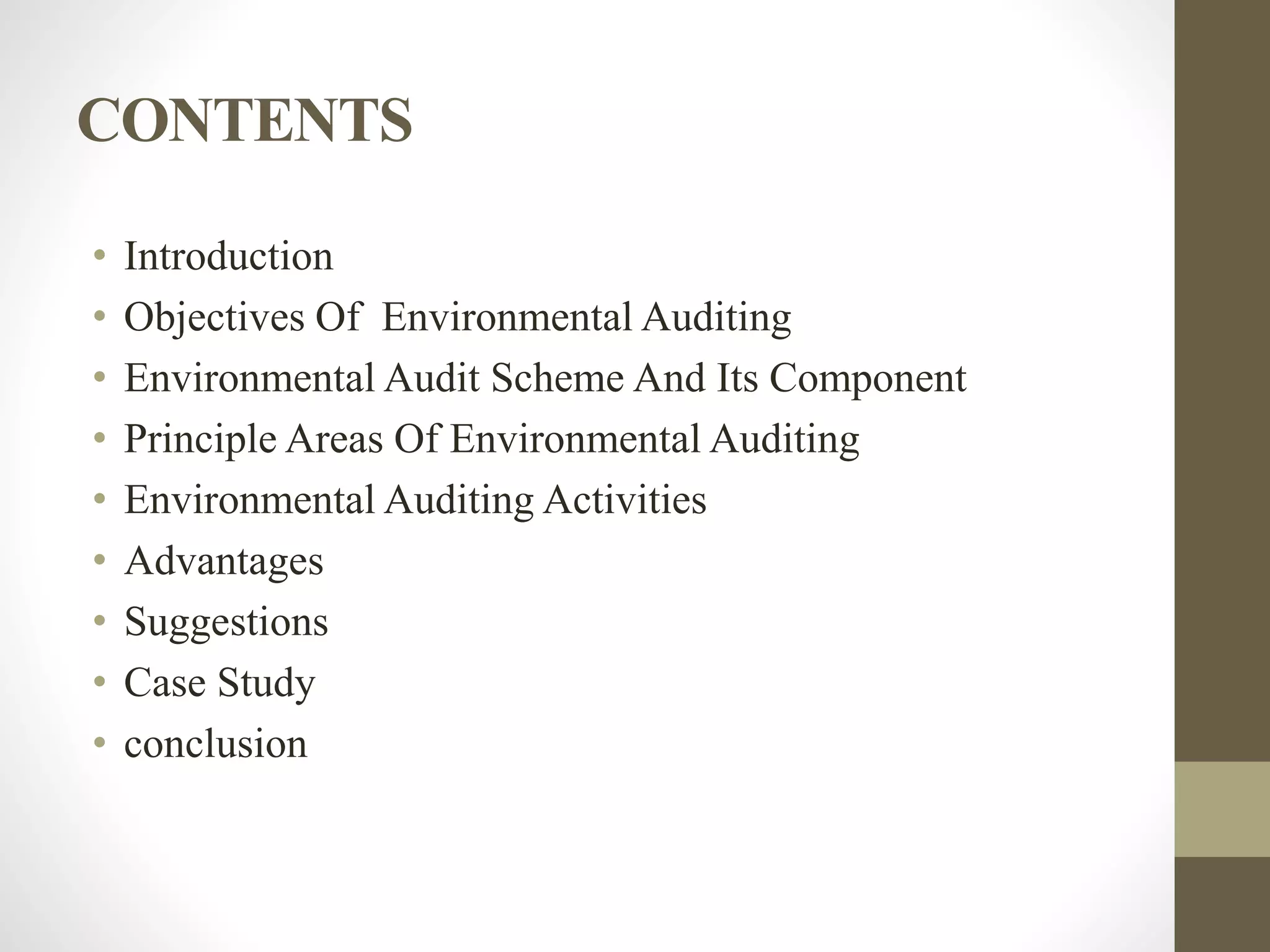 Environmental auditing ppt | PPTX