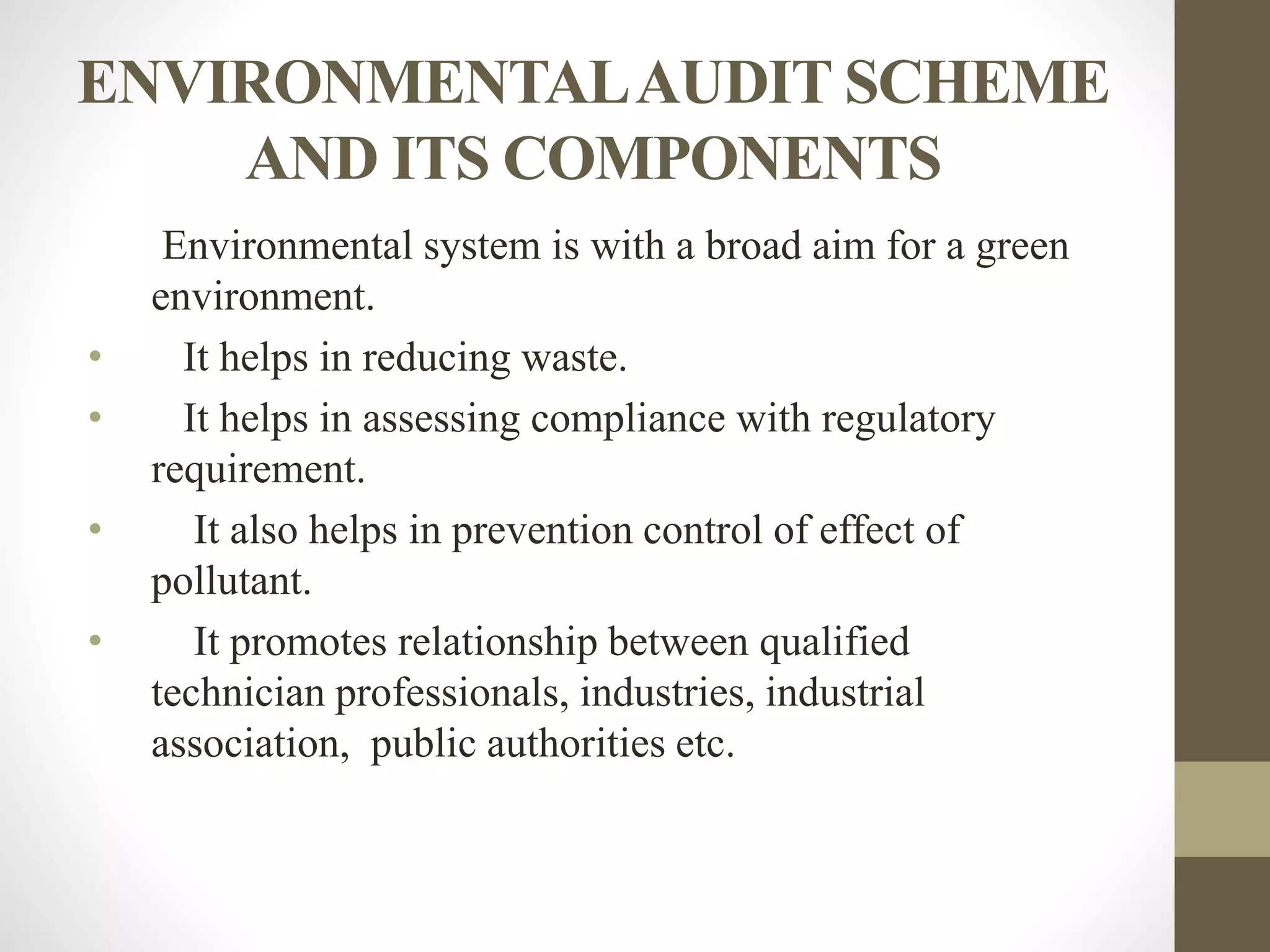 Environmental auditing ppt | PPTX