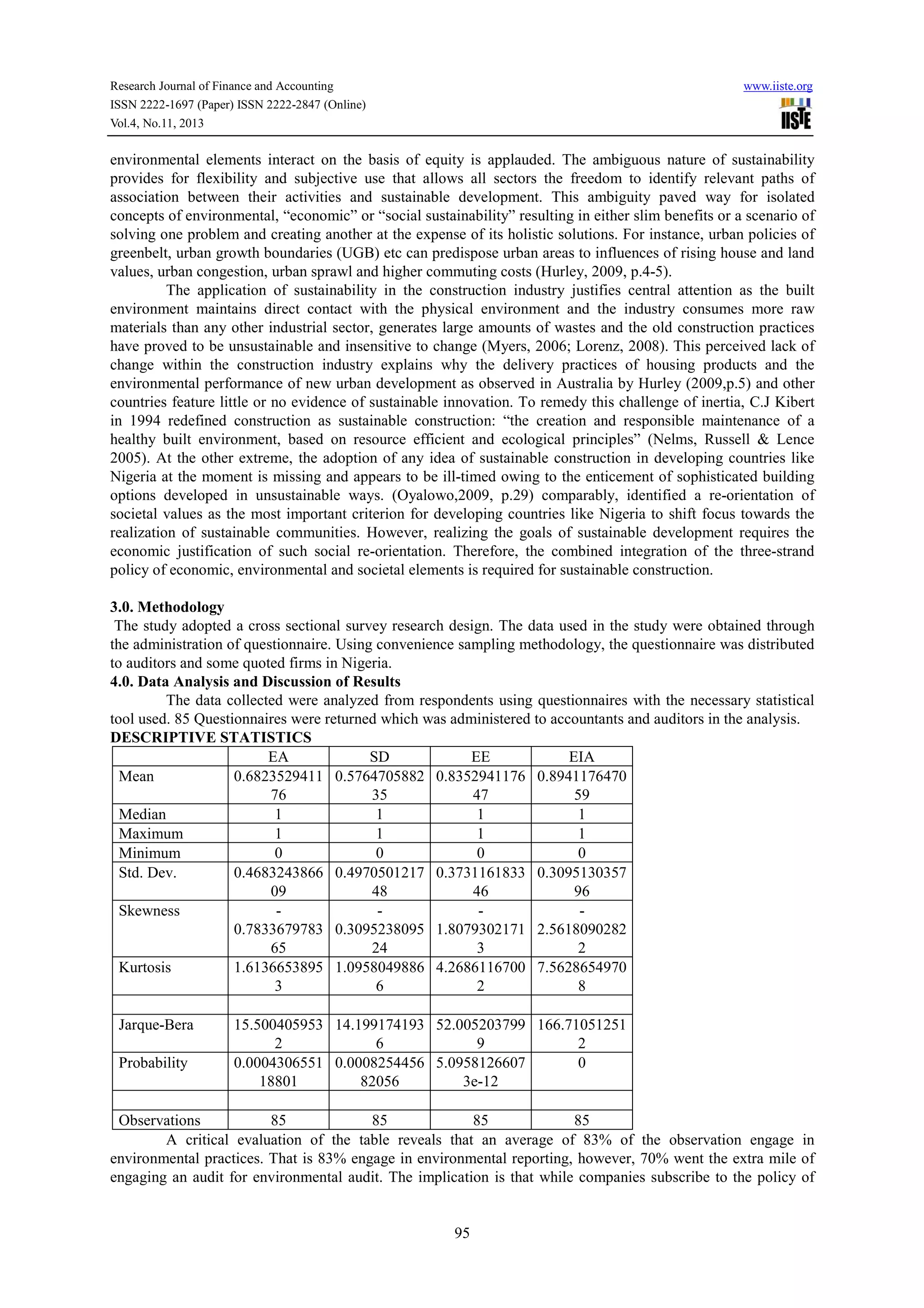 Environmental auditing and sustainable development in nigeria | PDF