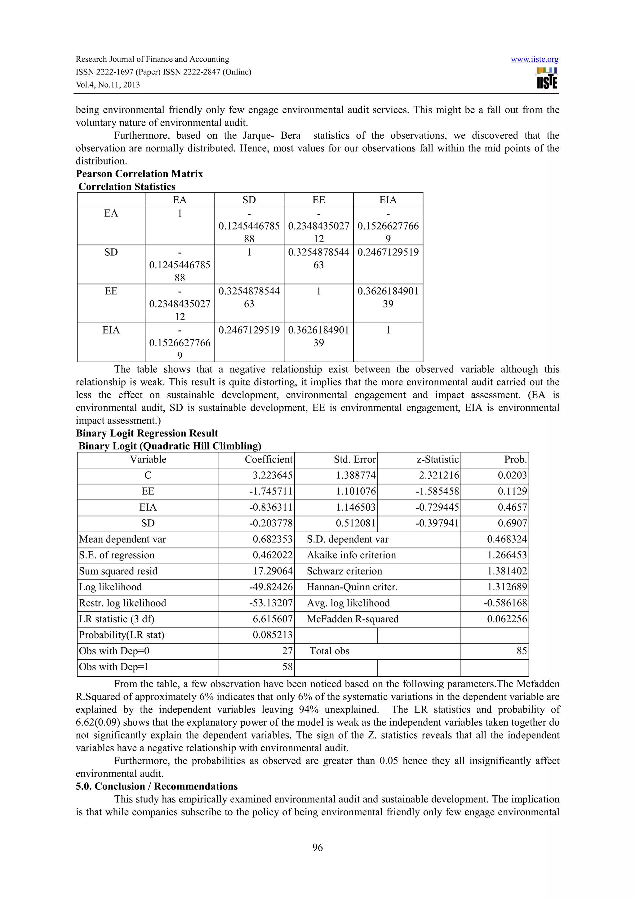 Environmental auditing and sustainable development in nigeria | PDF