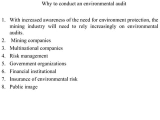 Environmental Audit in Mining | PPT