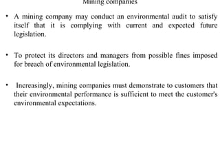 Environmental Audit in Mining | PPT