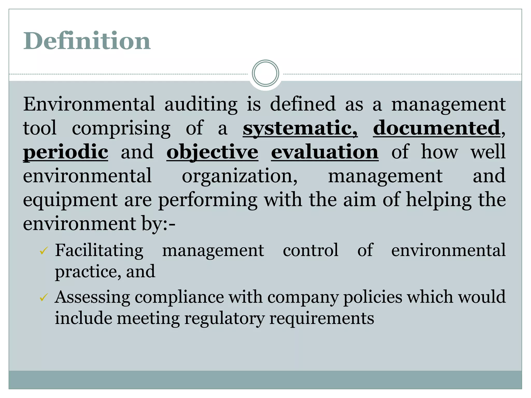 Environmental audit methodology | PPTX
