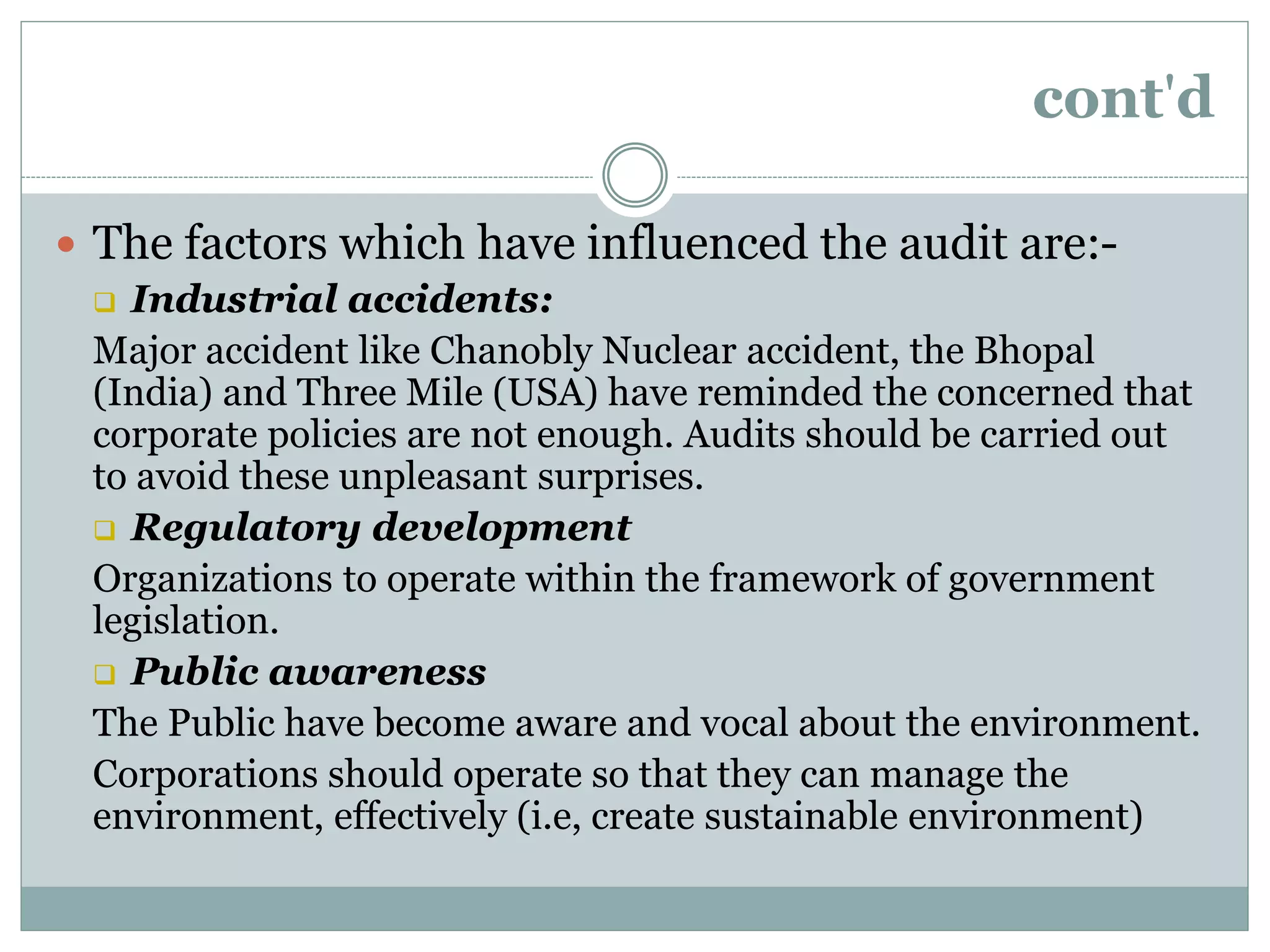 Environmental audit methodology | PPTX