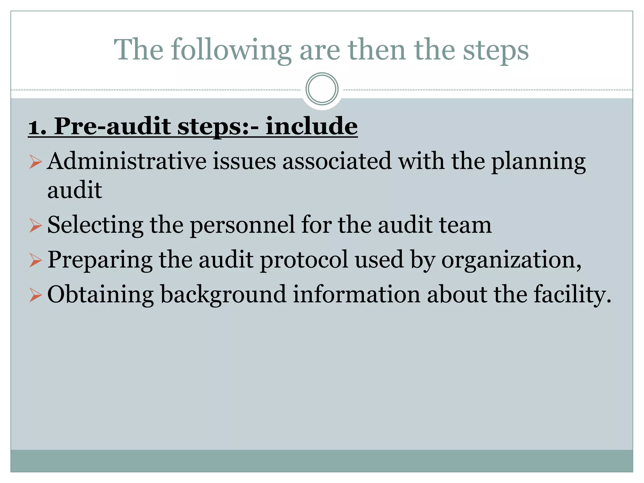 Environmental audit methodology | PPTX