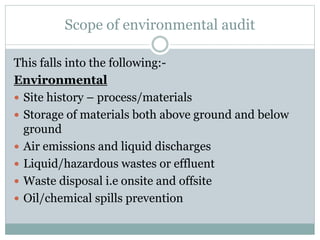 Environmental audit methodology | PPTX