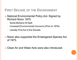 Environmental awareness 1970s | PPTX