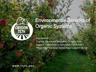 Environmental benefits of organic systems | PPTX