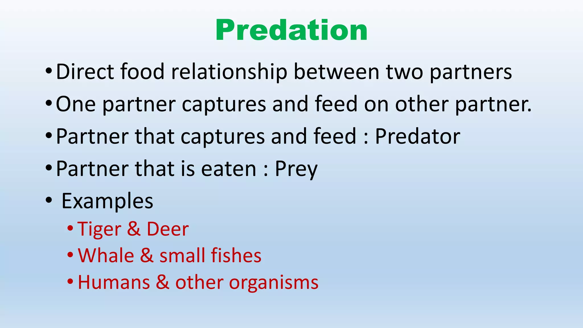 Environmental biology - animal relationship | PPT
