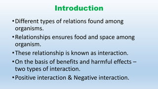 Environmental biology - animal relationship | PPT