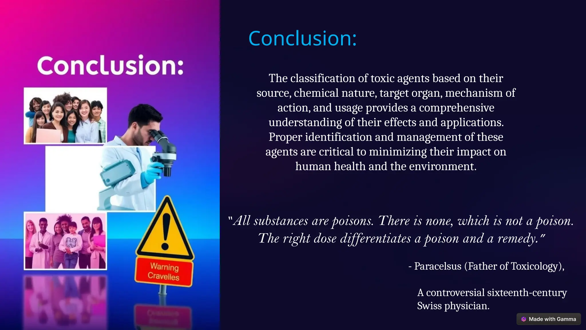 Classification of Toxic Agents - Environmental Biotechnology | PPTX