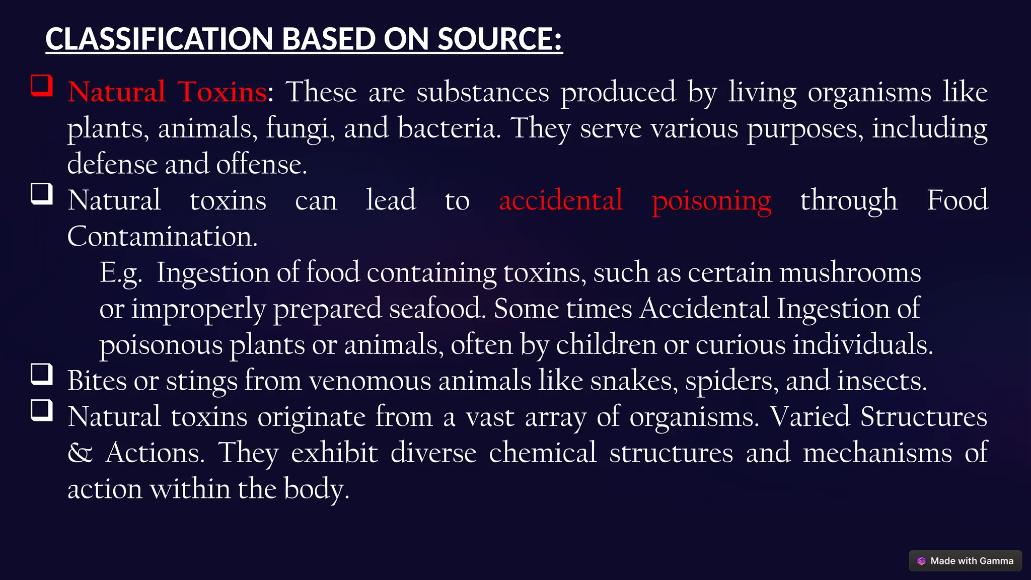 Classification of Toxic Agents - Environmental Biotechnology | PPTX