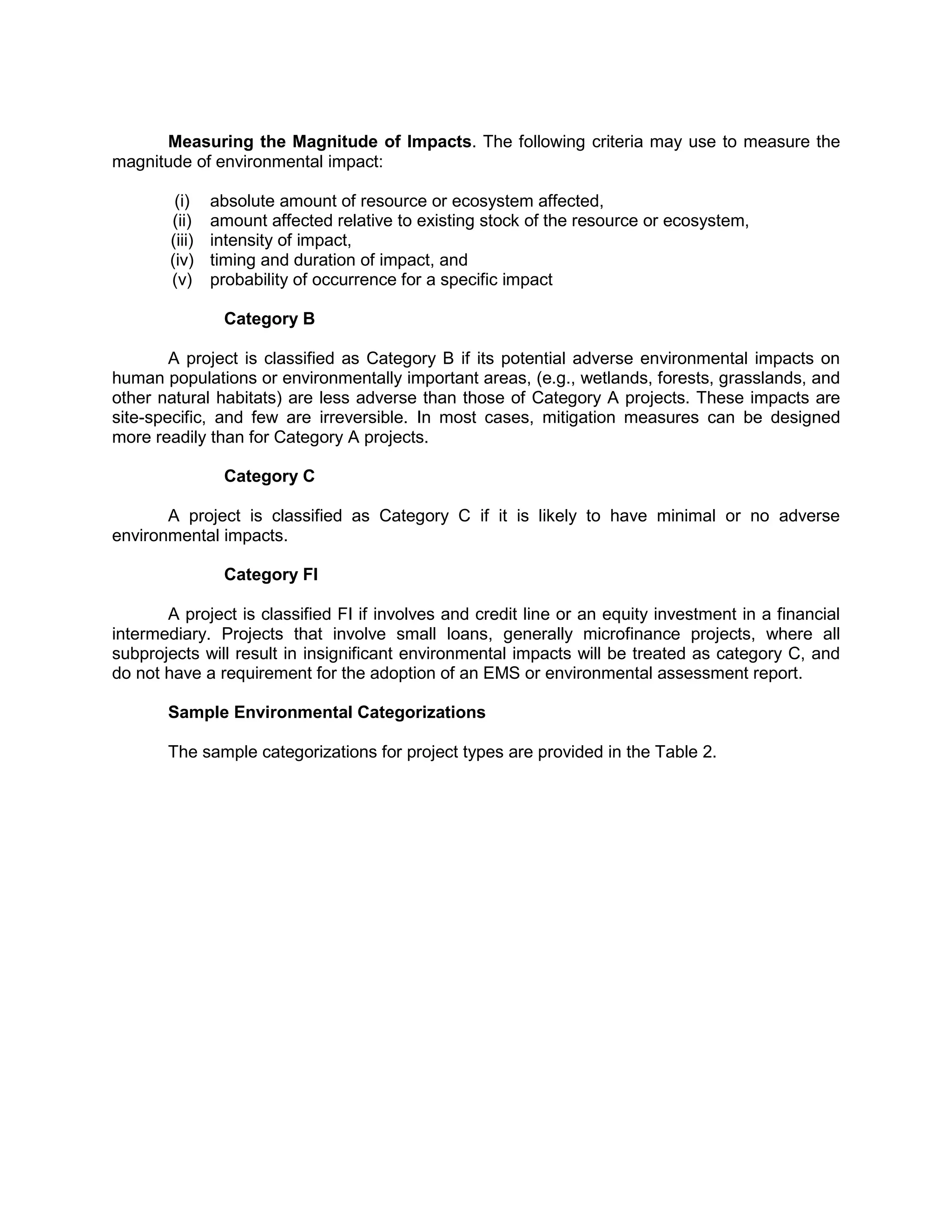 Environmental Categorization[1] | PDF