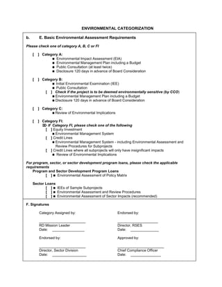 Environmental Categorization[1] | PDF