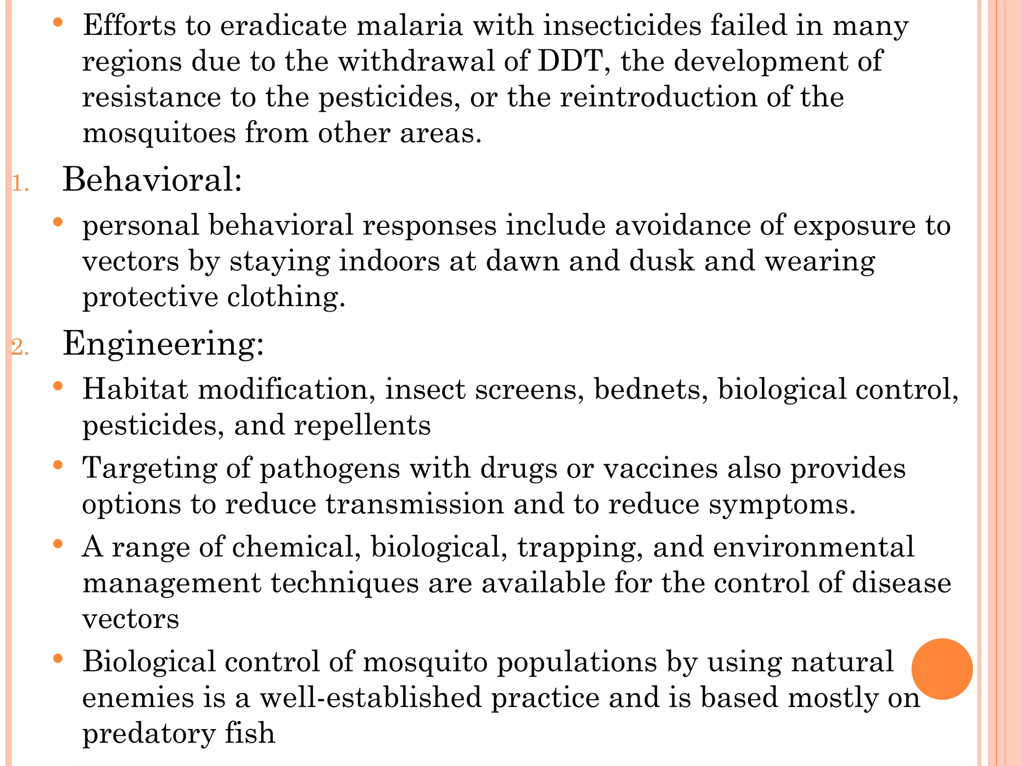 Environmental change and vector borne disease | PPT