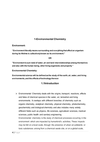 Environmental chemistry | PDF