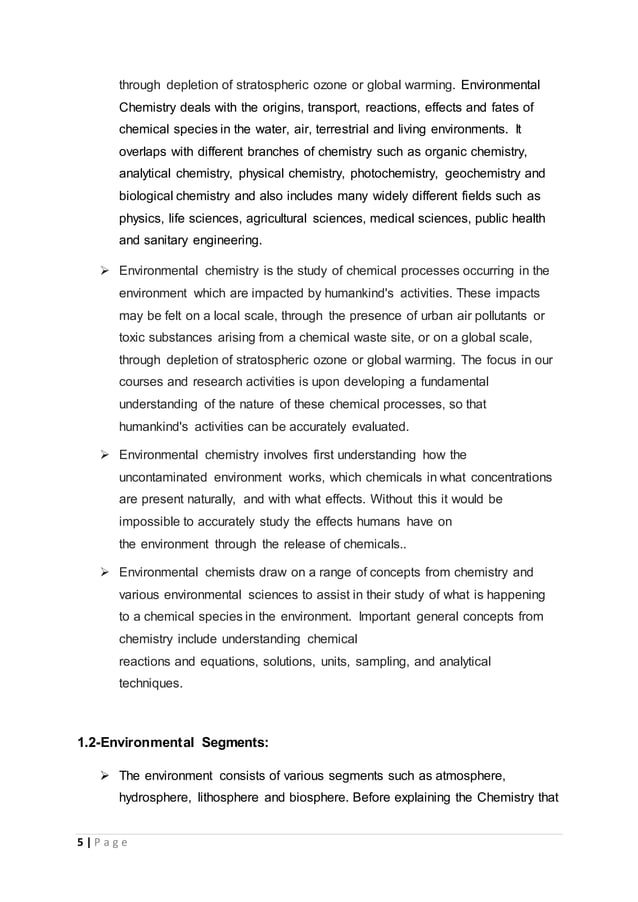 Environmental chemistry | PDF
