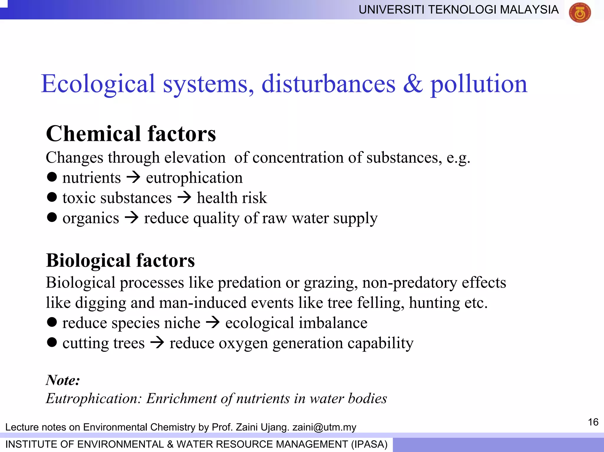 Environmental chemistry lecture | PDF