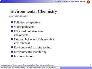 Environmental chemistry lecture | PDF